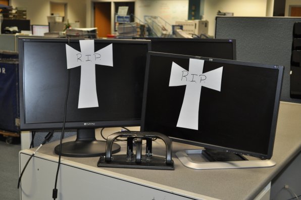 All computer monitors go to heaven, at least in our office - The ...