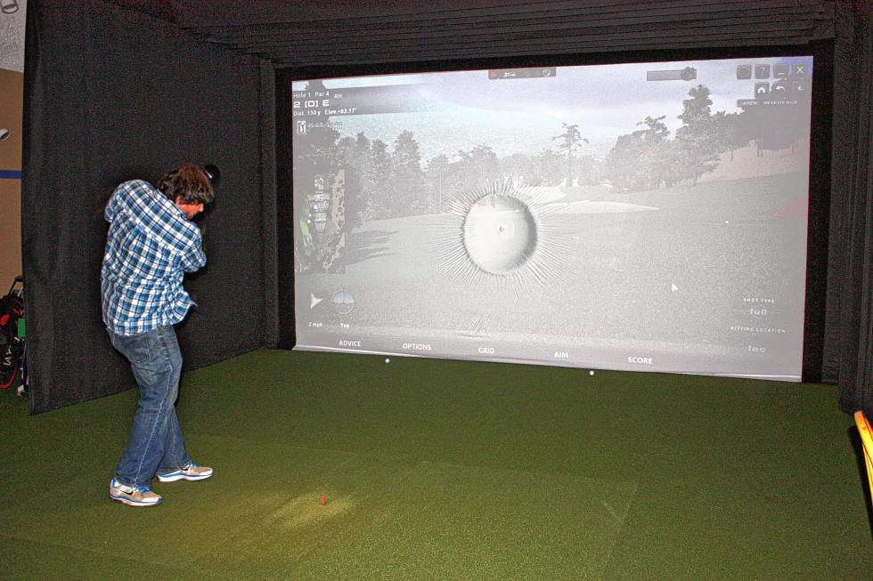 We teed it up on the new golf simulators at Beaver Meadow - The Concord ...