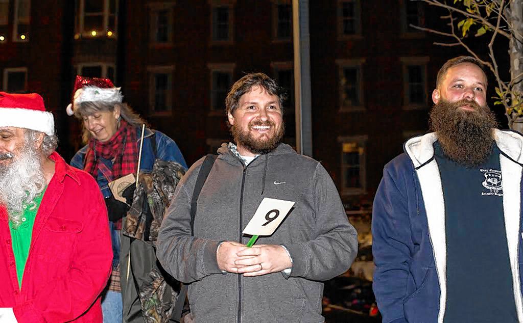 As you can see, Tim's beard didn't stand a chance against the guy next ...