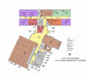 This is the layout of the new community center in Concord. Courtesy ...