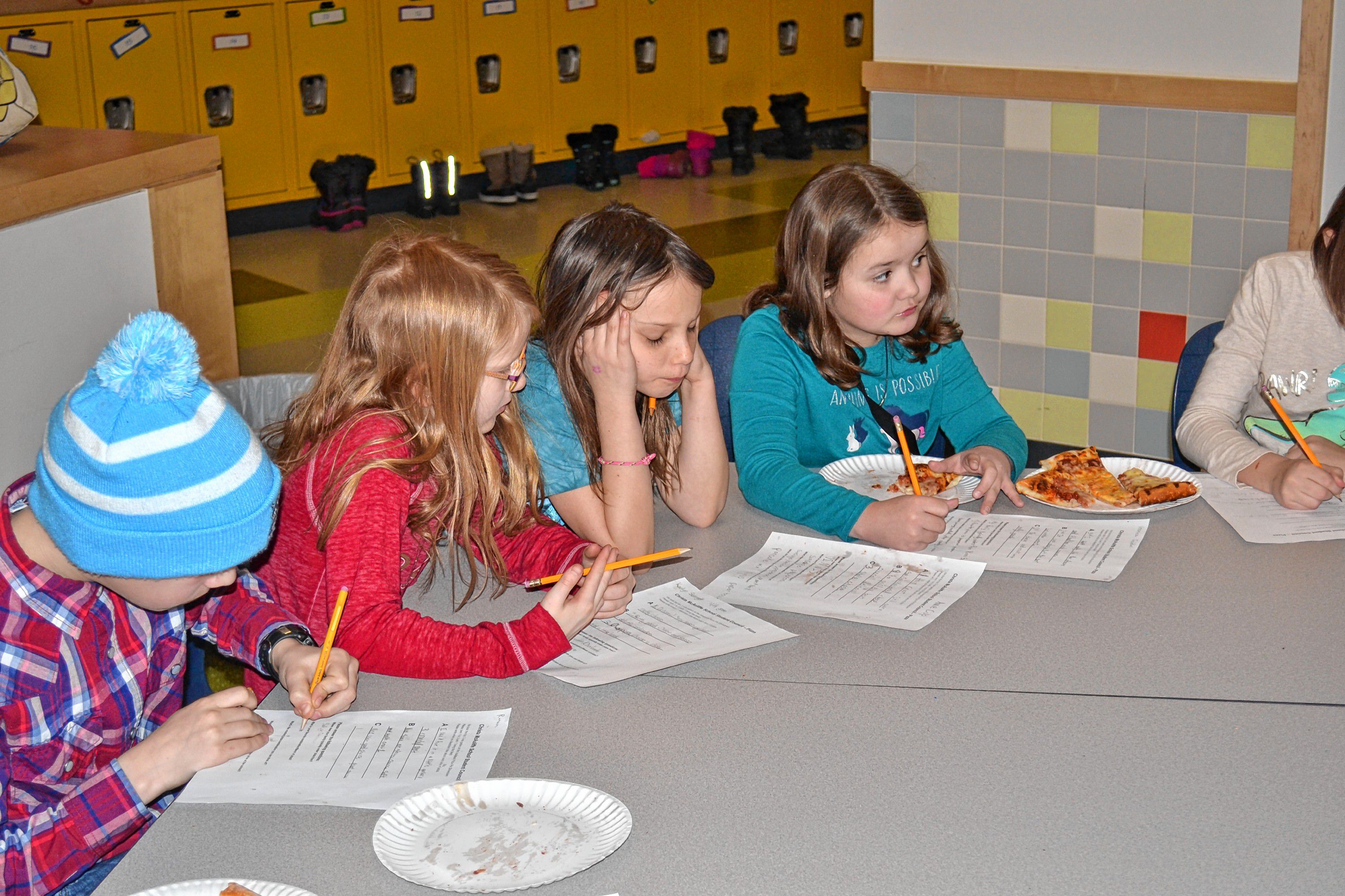 Rowan Arndt, Laylen Schmidt, Annie Culp and Veronica Galdieri work ...