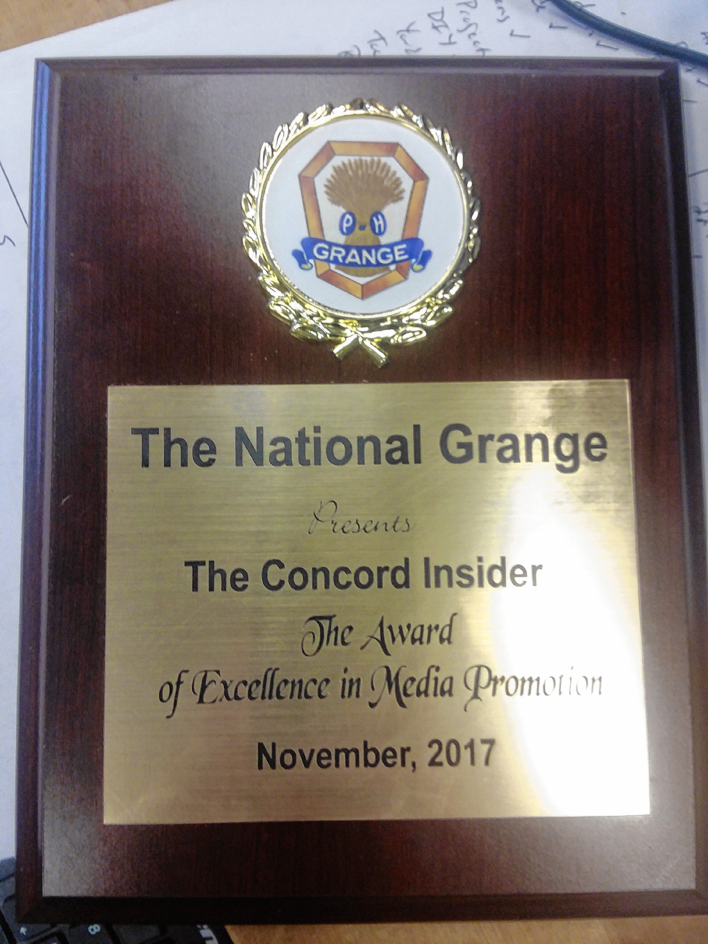 Plenty of awards given out recently - The Concord Insider